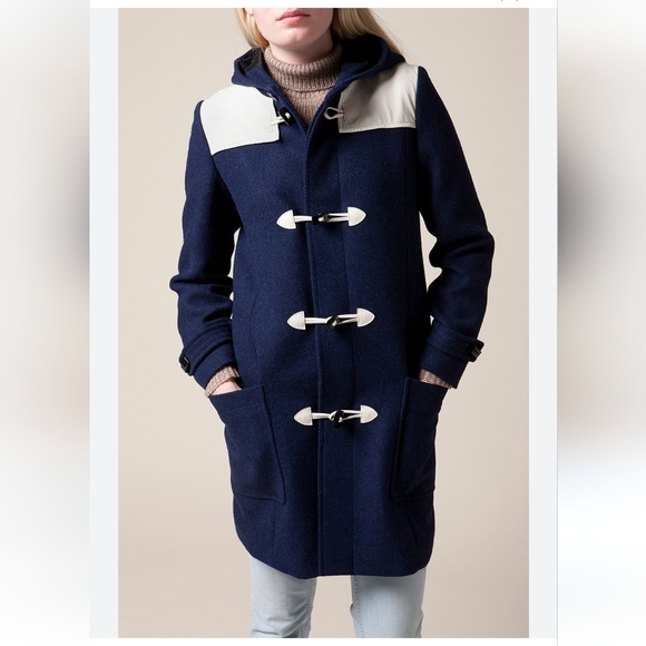 A.P.C. | Jackets & Coats | Apc Preppy Mod Blue Tweed Toggle Duffle Coat ...